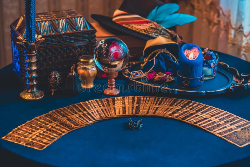 Magical Stuff on a Table. Esoteric Concept Stock Image - Image of ...