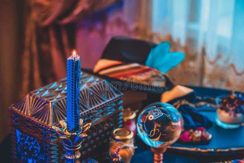 Magical Stuff on a Table. Esoteric Concept Stock Image - Image of magic ...