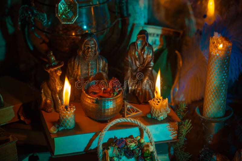 Magical Altar, Old Magic Concept, Spells and Prediction Concept Stock ...