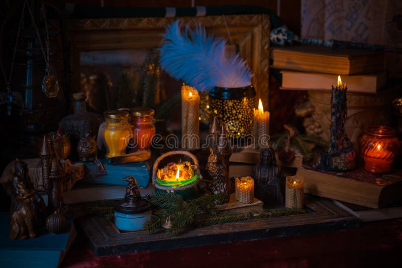 Magical Altar, Old Magic Concept, Spells and Prediction Concept Stock ...