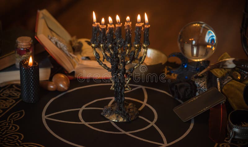 Magical Altar, Old Magic Concept, Spells and Prediction Concept Stock ...