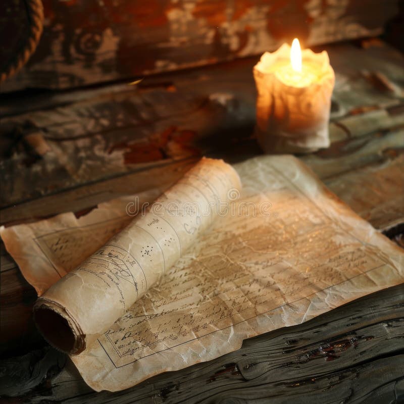 Magical Scroll Floating in Mid-air Surrounded by Swirling Arcane ...