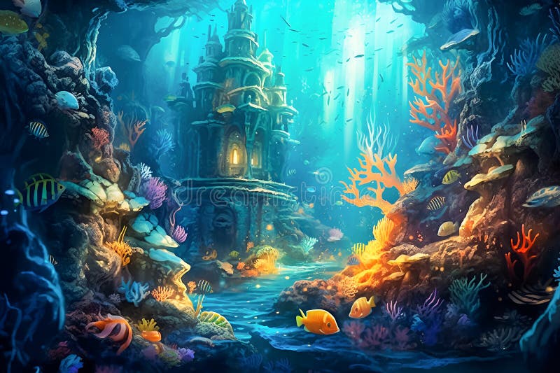 Magical Aquarium Stock Illustrations – 552 Magical Aquarium Stock ...