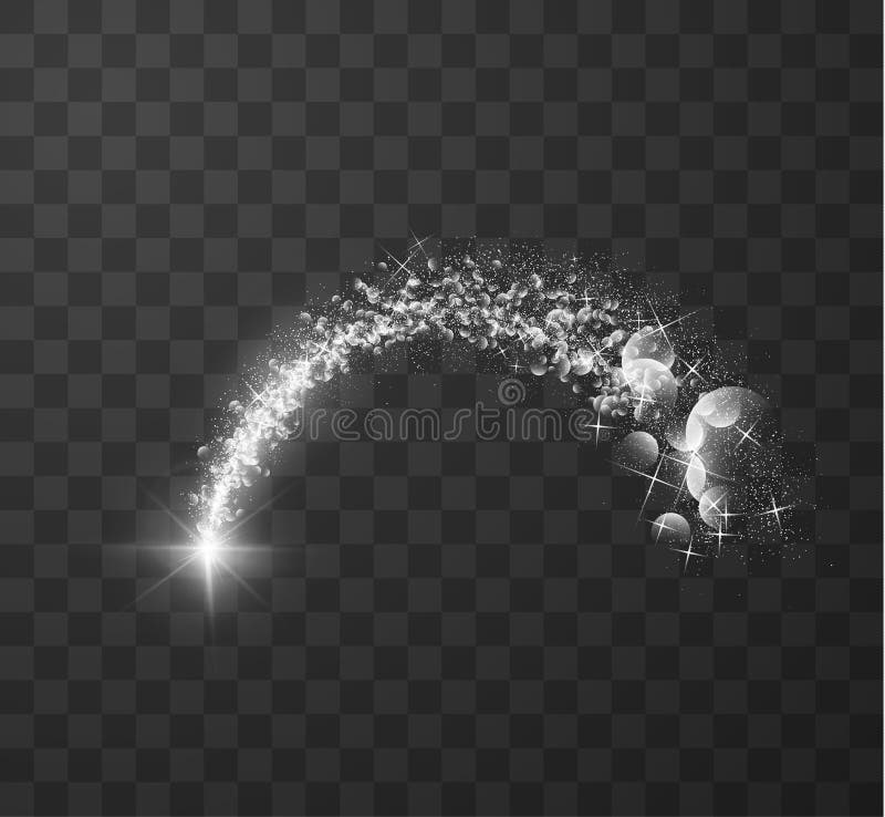 Magical Shooting Star Arc Effect with Glittering Magic Dust Particles ...