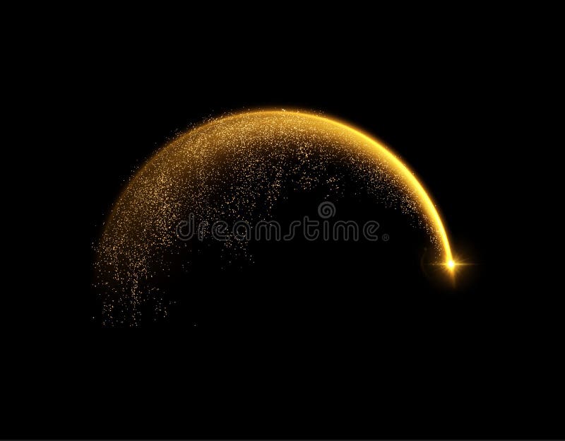 Magical Shooting Star Arc Effect with Glittering Magic Dust Particles ...