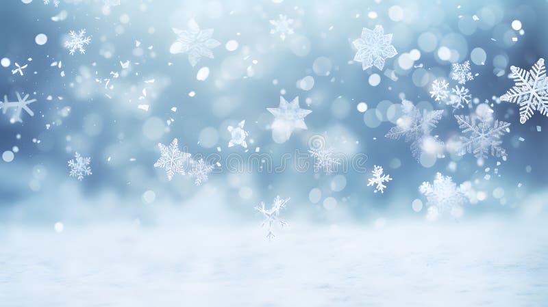 Magical Snowflake Bokeh Background. Created with Generative AI Stock ...