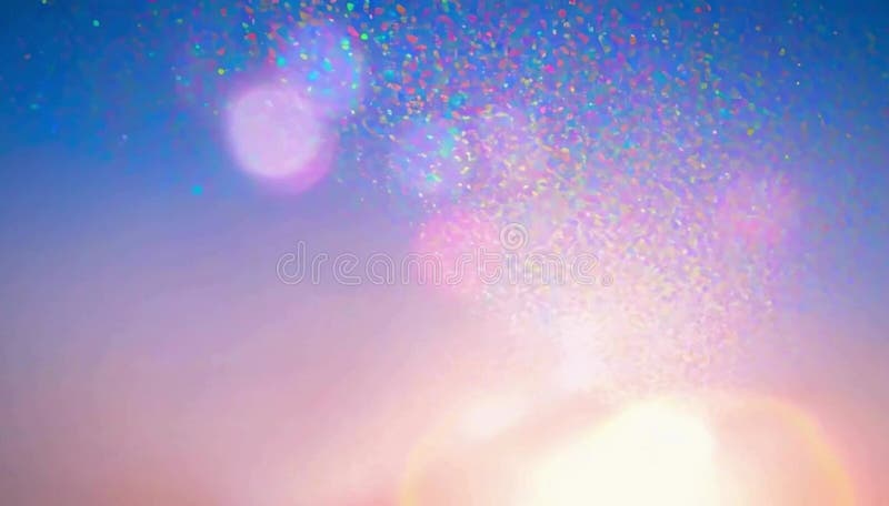 Magical Sparkling Glitter Lights Against Soft Dreamy Pastel Sky Stock ...