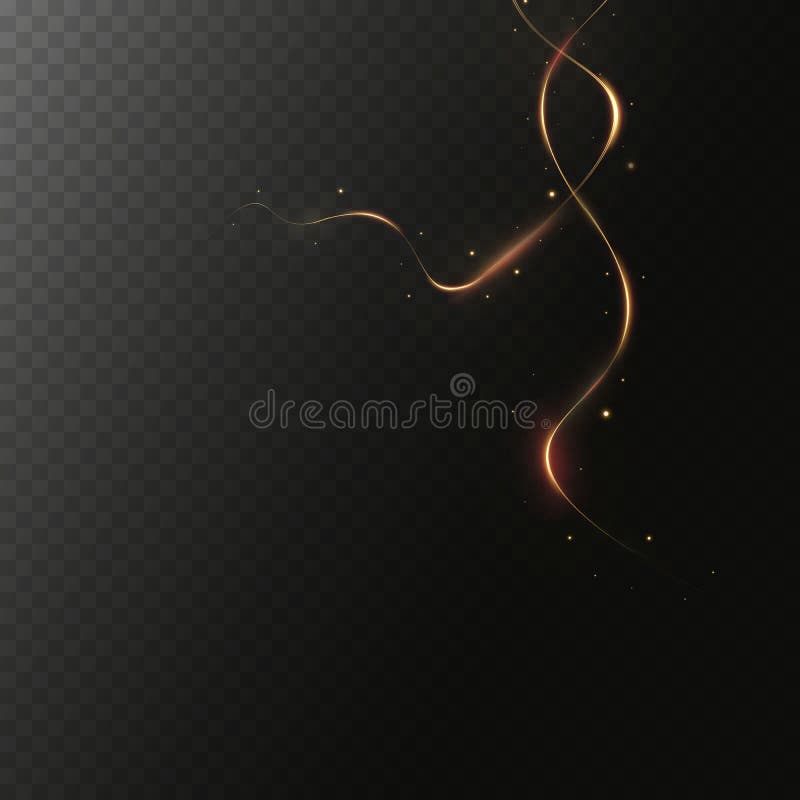 Magical Sparkling Golden Glow Effect Stock Vector - Illustration of ...