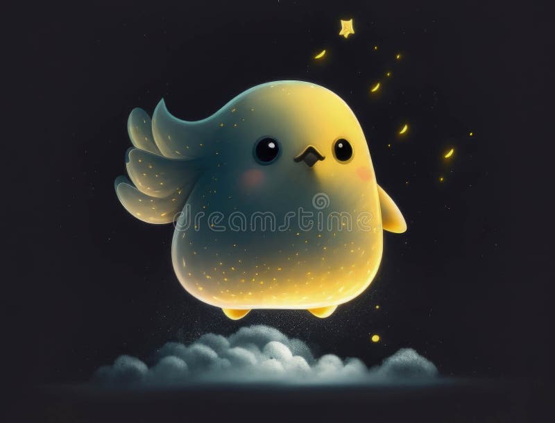 A Magical Specter Soaring through the Night Sky Cute Creature. AI ...