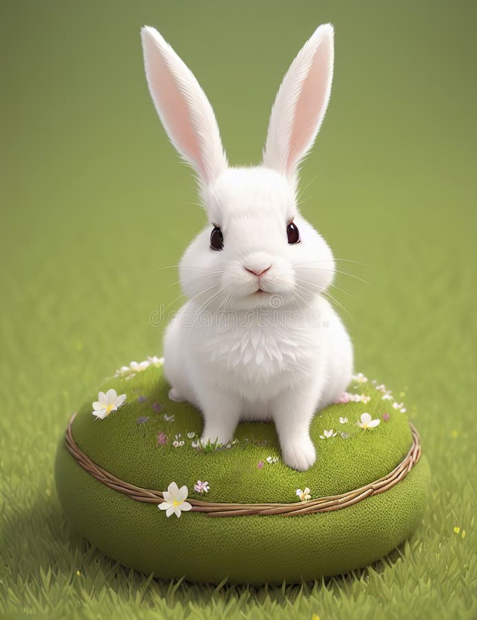 Magical Spring Easter Rabbit Illustration Stock Illustration ...