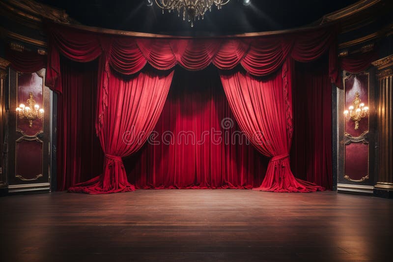 Magical Stage Performance. Generative by Ai Stock Illustration ...