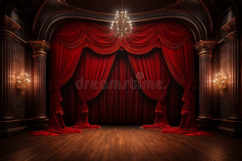 Magical Stage Performance. Generative by Ai Stock Illustration ...