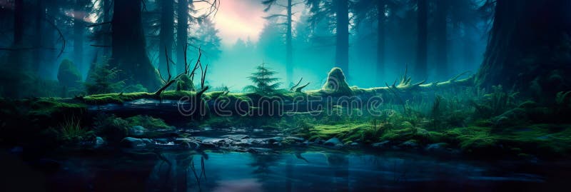 Magical Story of a Mystical Forest Filled with Secrets. Stock ...