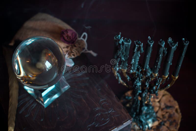 Magical Stuff on a Table, Esoteric Concept Stock Image - Image of ...