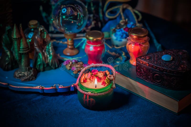 Magical Stuff on a Table. Esoteric Concept Stock Photo - Image of yule ...