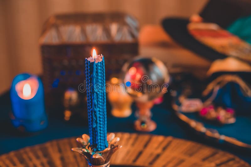Magical Stuff on a Table. Esoteric Concept Stock Image - Image of ...