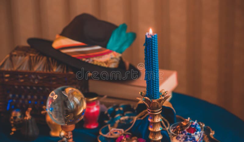 Magical Stuff on a Table. Esoteric Concept Stock Image - Image of ...