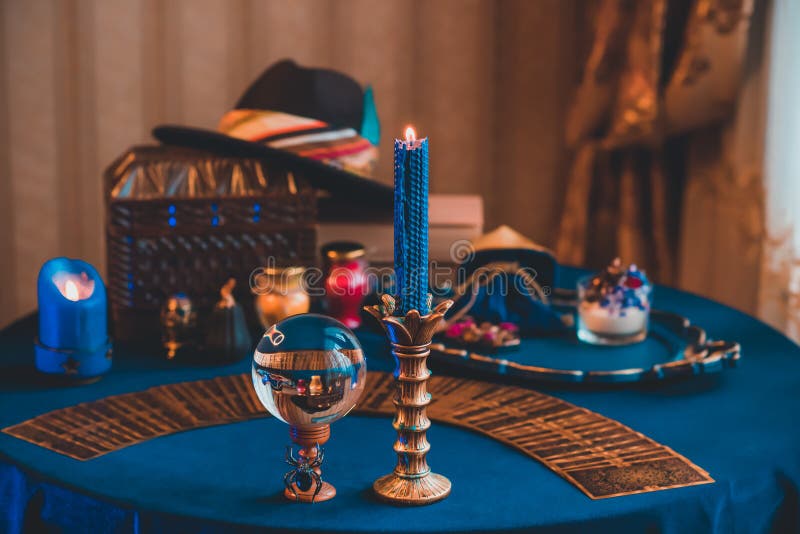 Magical Stuff on a Table. Esoteric Concept Stock Photo - Image of ...