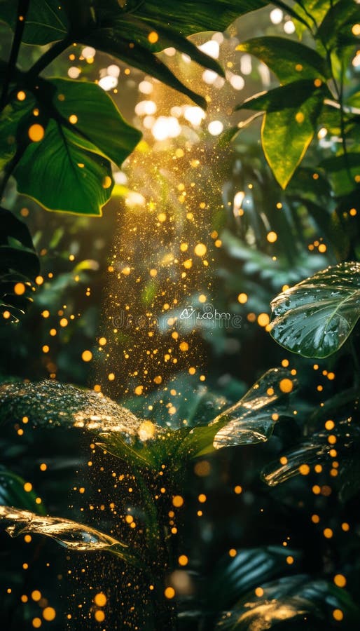 Magical Sunlight through Lush Forest Canopy, Soft Bokeh, Nature ...