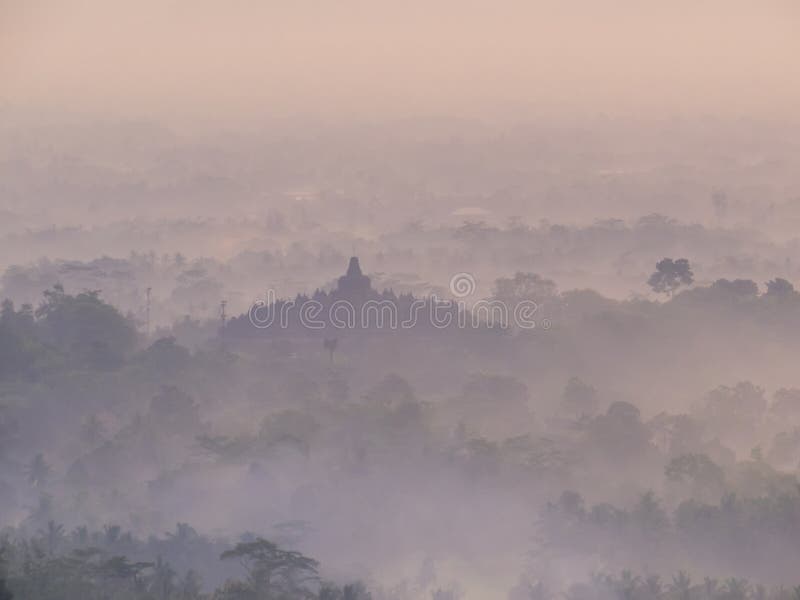 Sunrise in Borobudur, Indonesia Stock Photo - Image of architecture ...