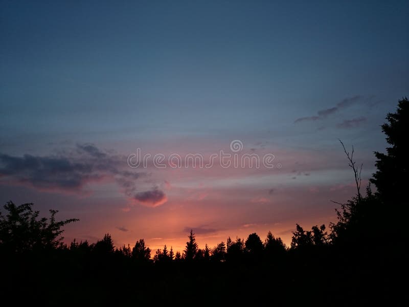 Magical sunset. stock image. Image of evening, sunset - 72772403