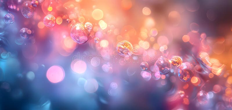 A Magical Symphony of Colorful Bubbles Dancing in a Dreamy Stock ...