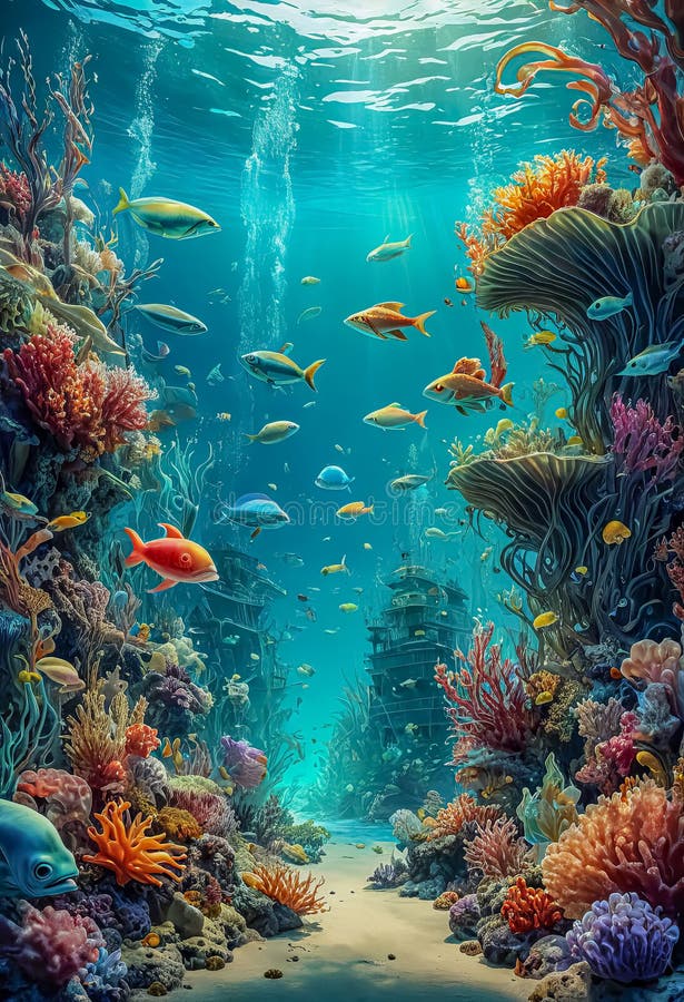 A Magical Tale of Tropical Fish Close-up Stock Image - Image of ...
