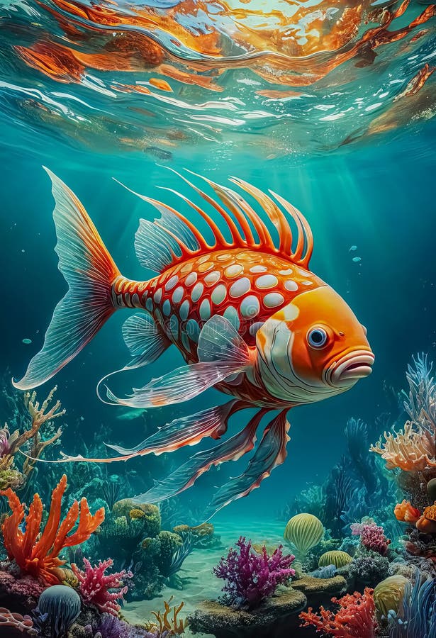 A Magical Tale of Tropical Fish Close-up Stock Image - Image of beauty ...