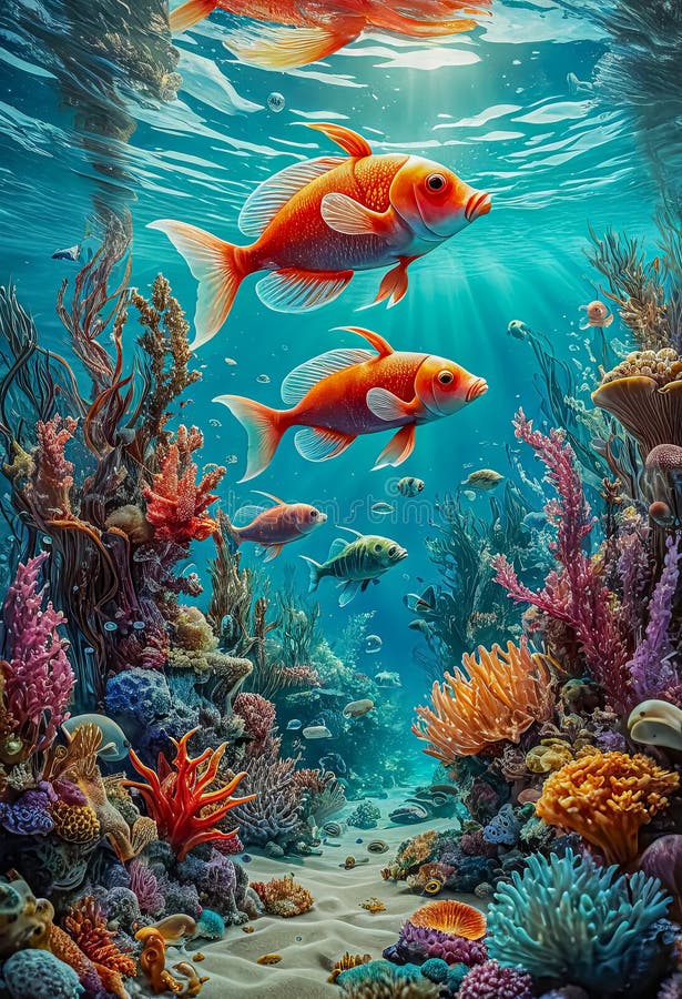 A Magical Tale of Tropical Fish Close-up Stock Photo - Image of ...