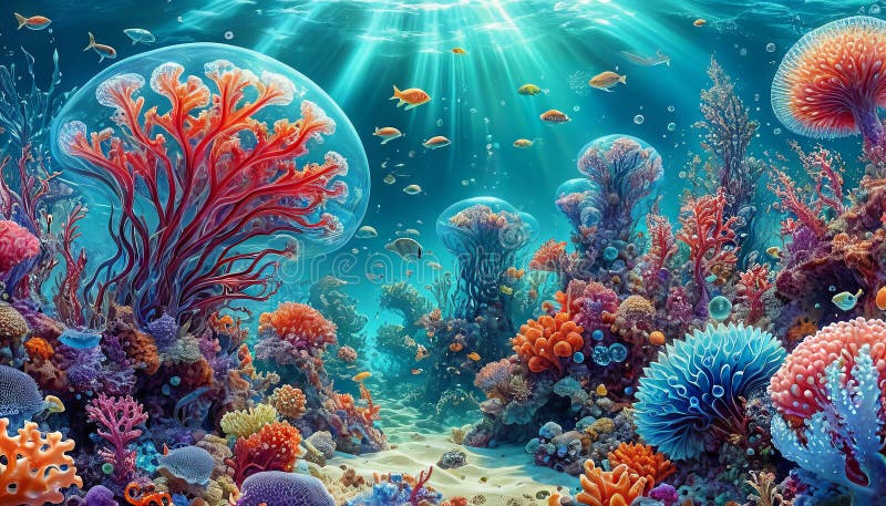 A Magical Tale of Tropical Fish Close-up Stock Image - Image of ...