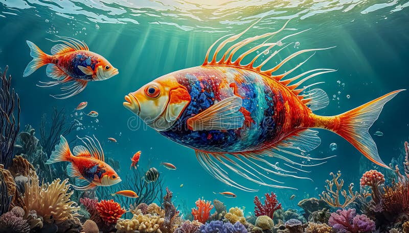 A Magical Tale of Tropical Fish Close-up Stock Photo - Image of fish ...