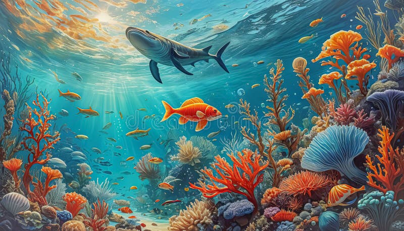 A Magical Tale of Tropical Fish Close-up Stock Image - Image of ...