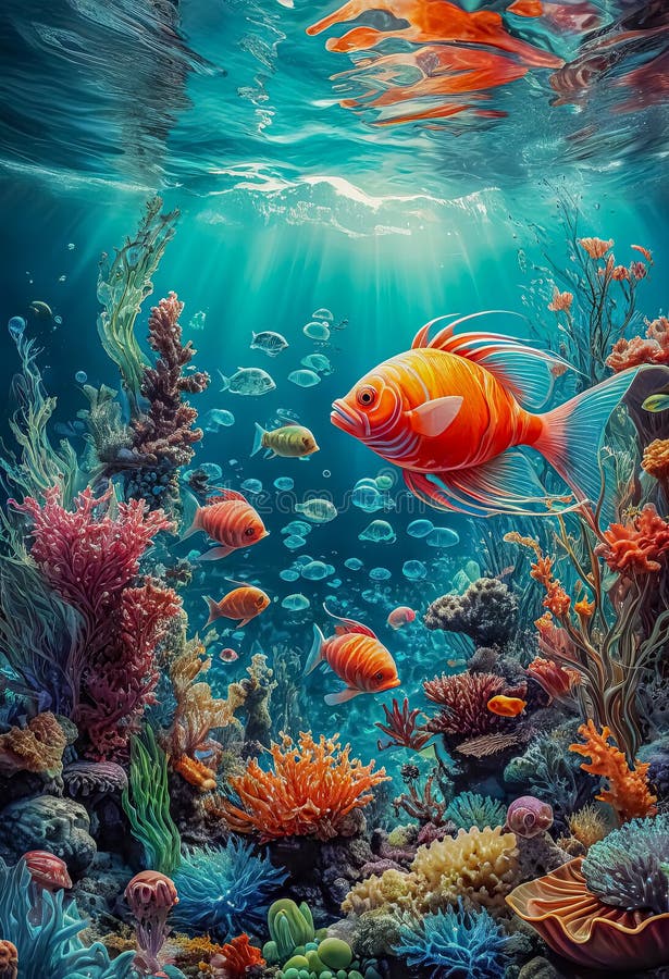 A Magical Tale of Tropical Fish Close-up Stock Photo - Image of fiction ...