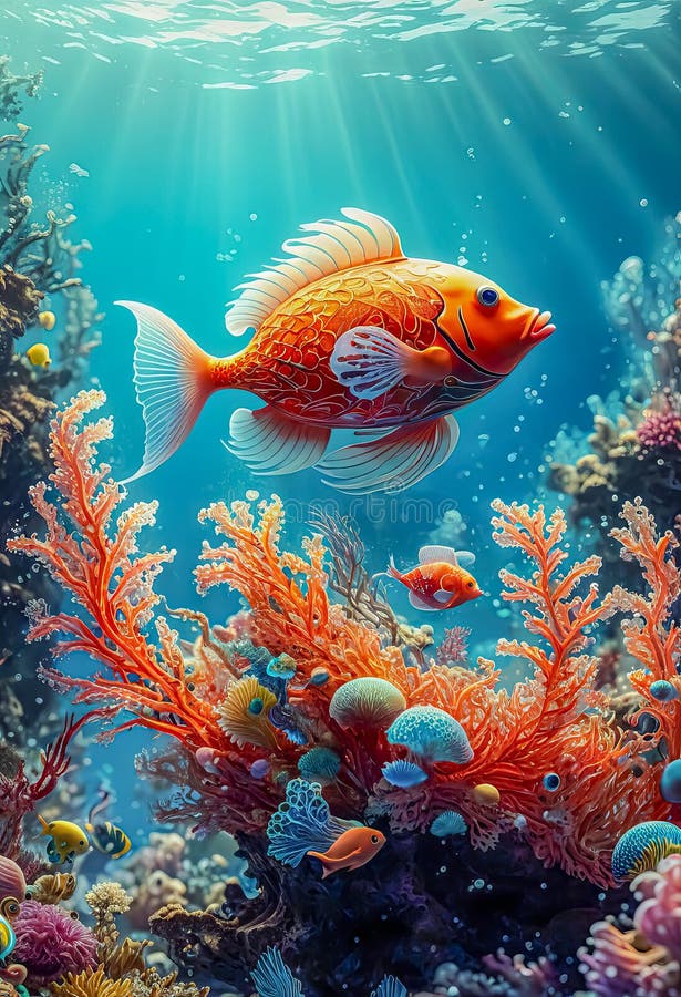 A Magical Tale of Tropical Fish Close-up Stock Image - Image of fishy ...