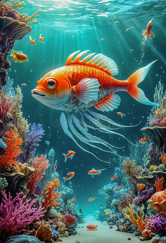 A Magical Tale of Tropical Fish Close-up Stock Photo - Image of fish ...
