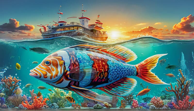 A Magical Tale of Tropical Fish Close-up Stock Image - Image of design ...