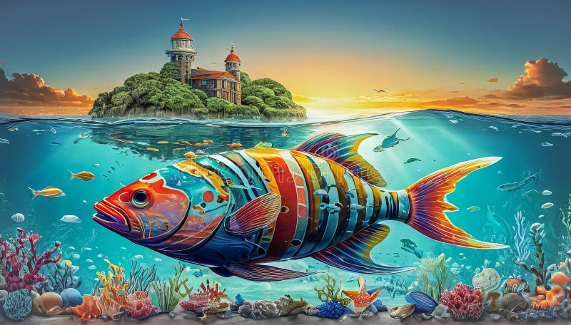 A Magical Tale of Tropical Fish Close-up Stock Photo - Image of wisdom ...
