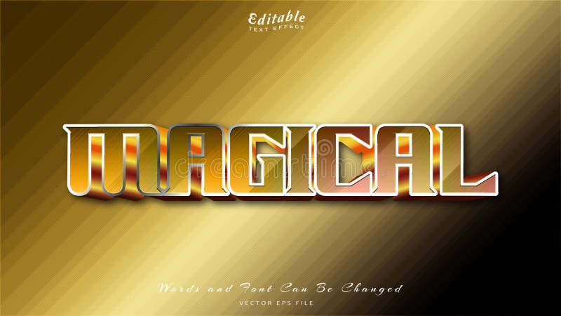 Magical text effect stock vector. Illustration of festival - 244755475