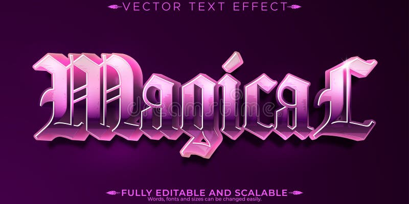 Magical Text Effect, Editable Mystical and Enchanting Customizable Font ...