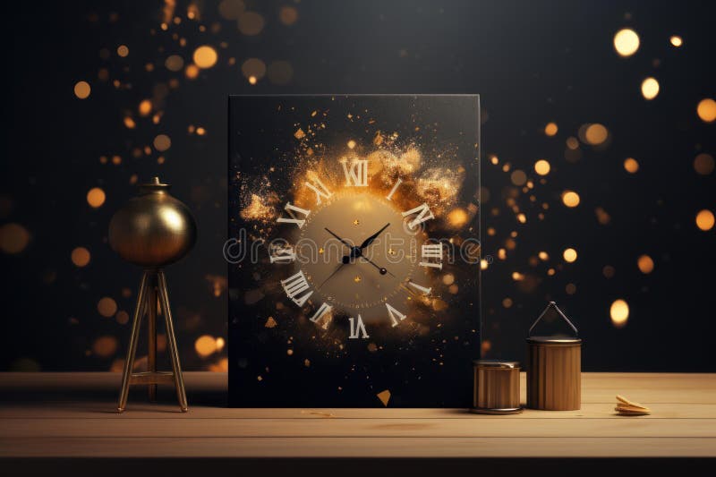 Magical Time Explosion Canvas Artwork Stock Image - Image of design ...