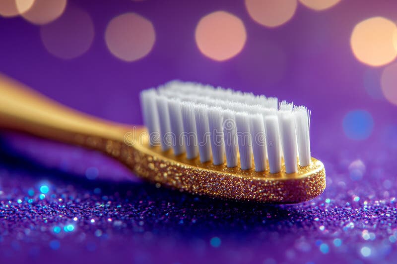 Magical Toothbrush with Sparkling Enchantment in the Background Stock ...