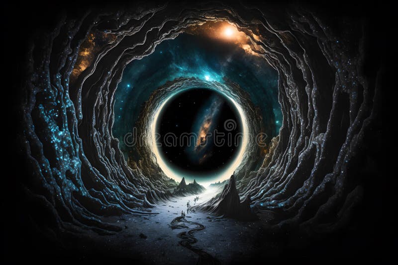 A Magical Tunnel Leading into Outer Space. Neural Network AI Generated ...