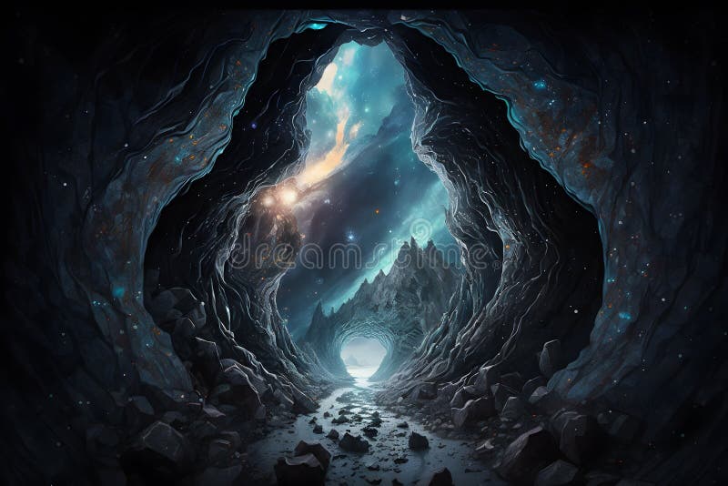 A Magical Tunnel Leading into Outer Space. Neural Network AI Generated ...