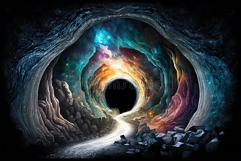 A Magical Tunnel Leading into Outer Space. Neural Network AI Generated ...