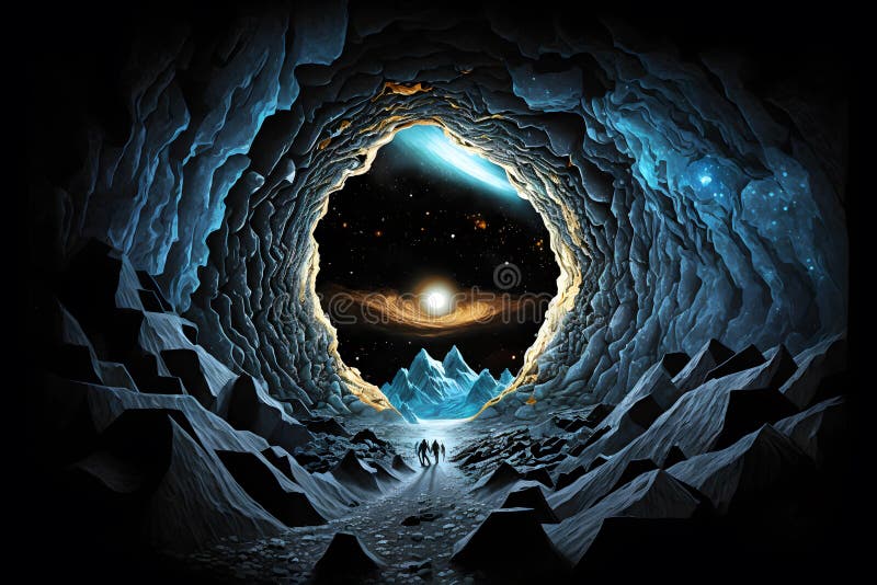 A Magical Tunnel Leading into Outer Space. Neural Network AI Generated ...