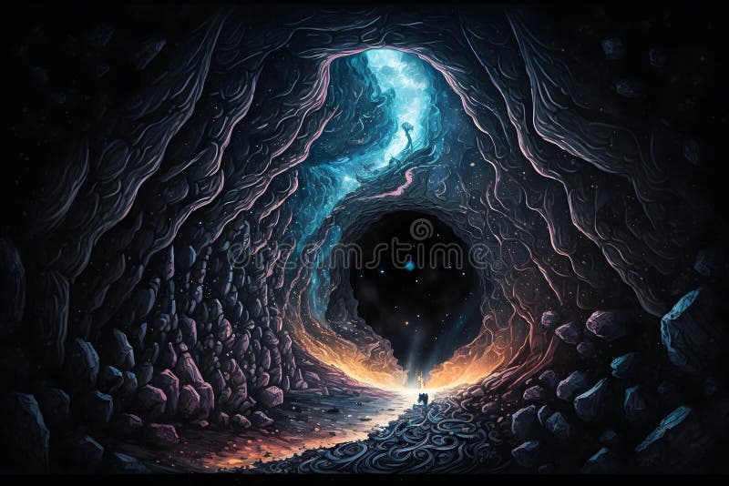 A Magical Tunnel Leading into Outer Space. Neural Network AI Generated ...