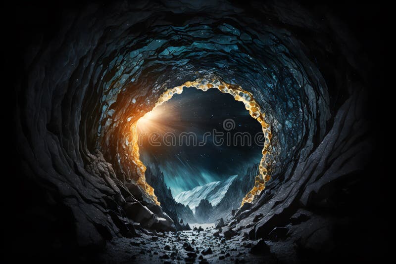 A Magical Tunnel Leading into Outer Space. Neural Network AI Generated ...