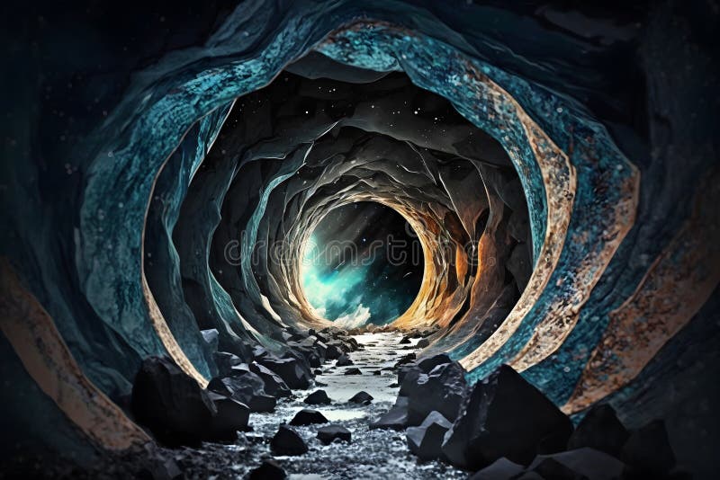 A Magical Tunnel Leading into Outer Space. Neural Network AI Generated ...