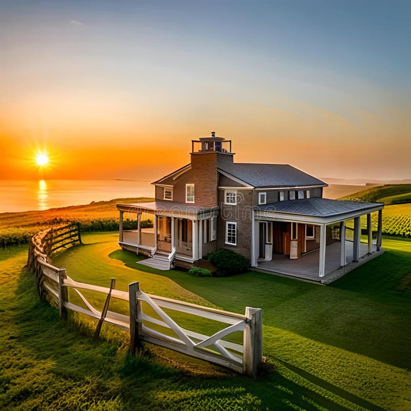 Magical Ultra-modern House Picture is AI-generated Illustration. Stock ...