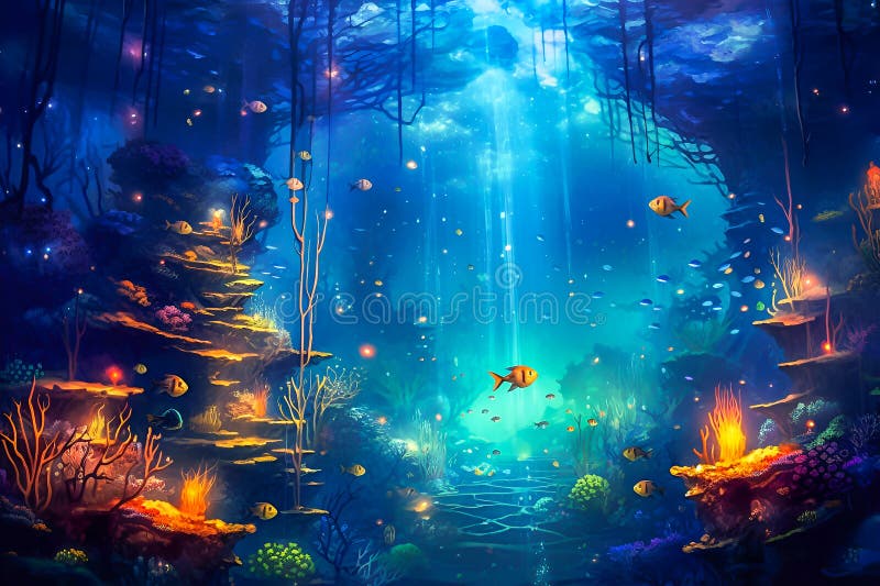 Magical Aquarium Stock Illustrations – 552 Magical Aquarium Stock ...